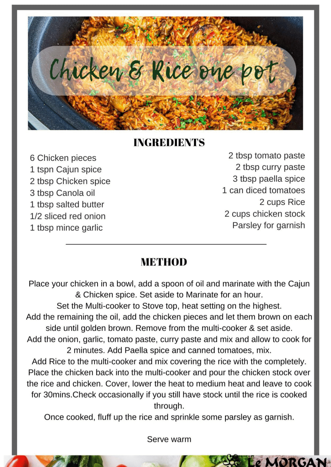 Recipes - Le Morgan
